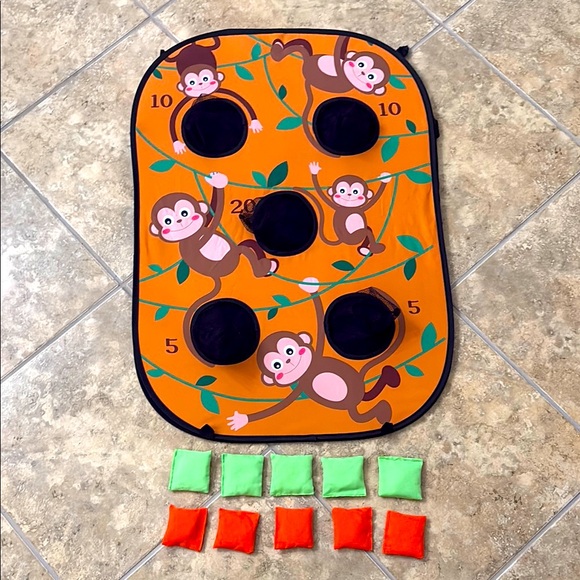Toys | Monkey Bean Bag Cornhole And Tic Tac Toe Toss | Poshmark